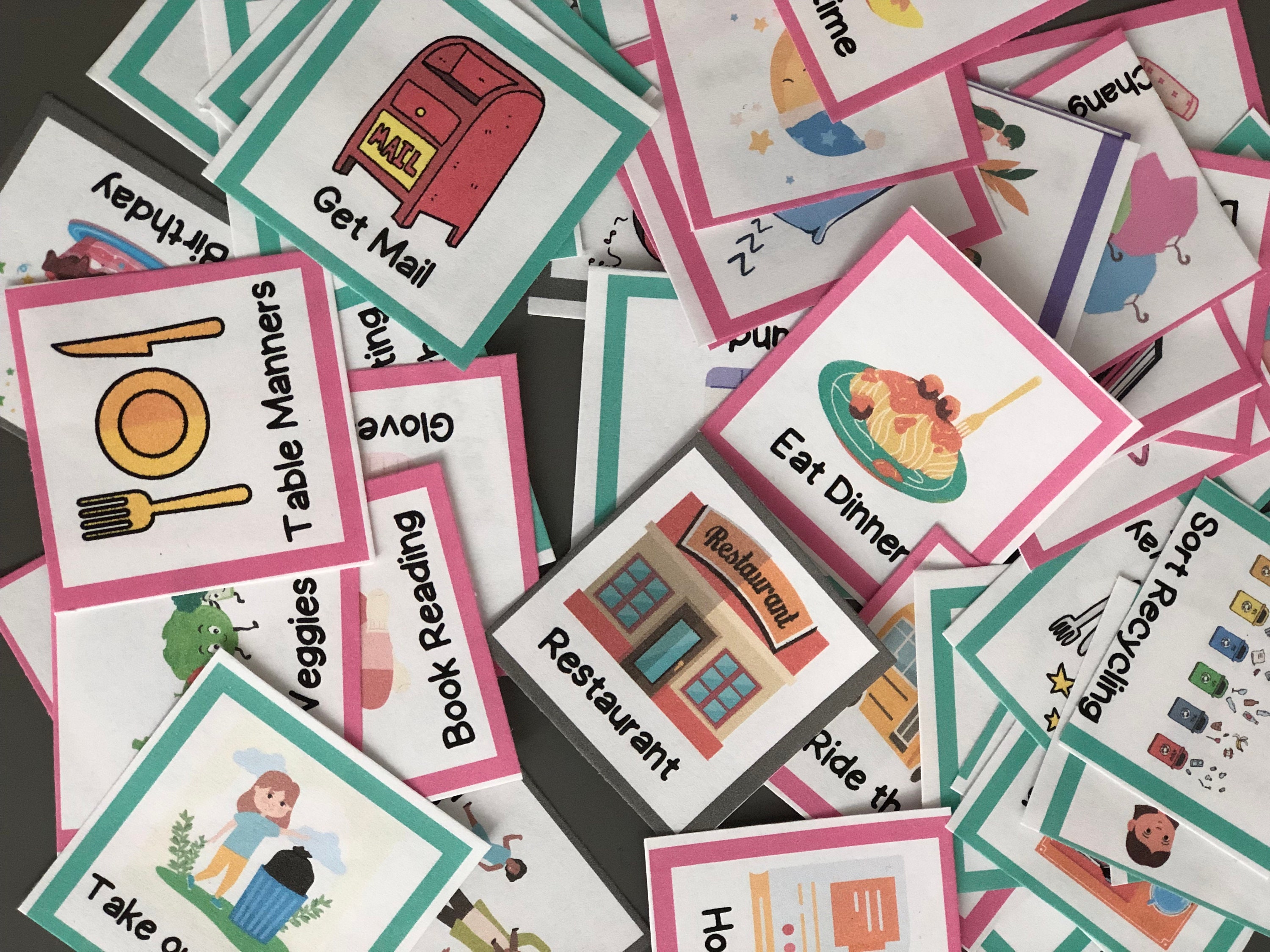 Editable Kids Daily Responsibilities Cards and Chart - Etsy