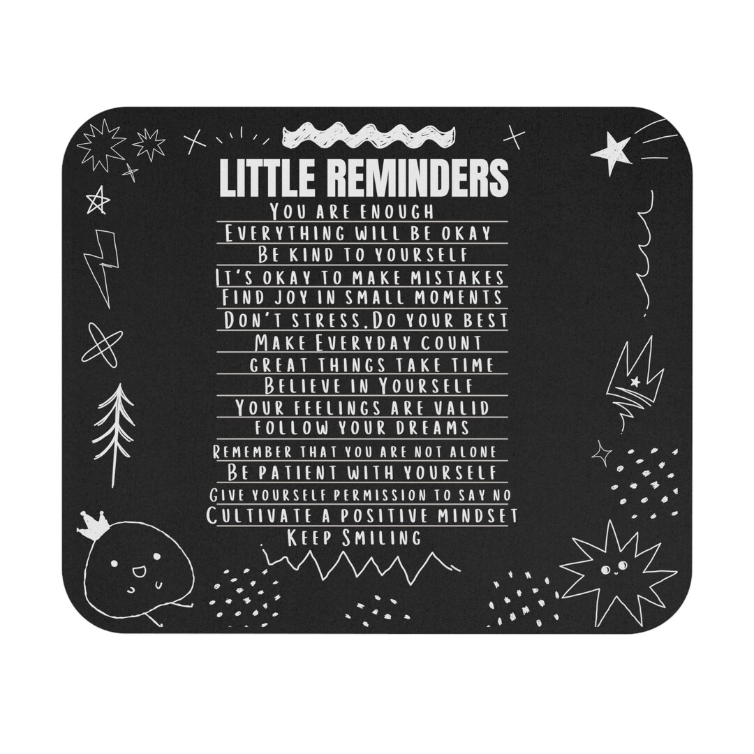 Mousepad, Little Notes Mousepad, Mouse Pad, Cute Mousepad, Black ...