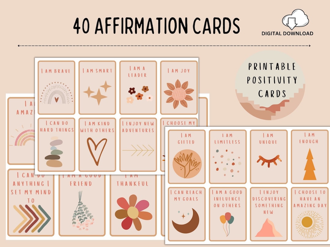 Daily Affirmation Cards, Printable Cards, Positive Affirmation Cards ...