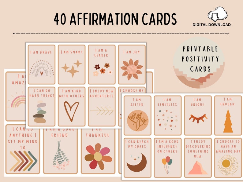 Daily Affirmation Cards, Printable Cards, Positive Affirmation Cards ...