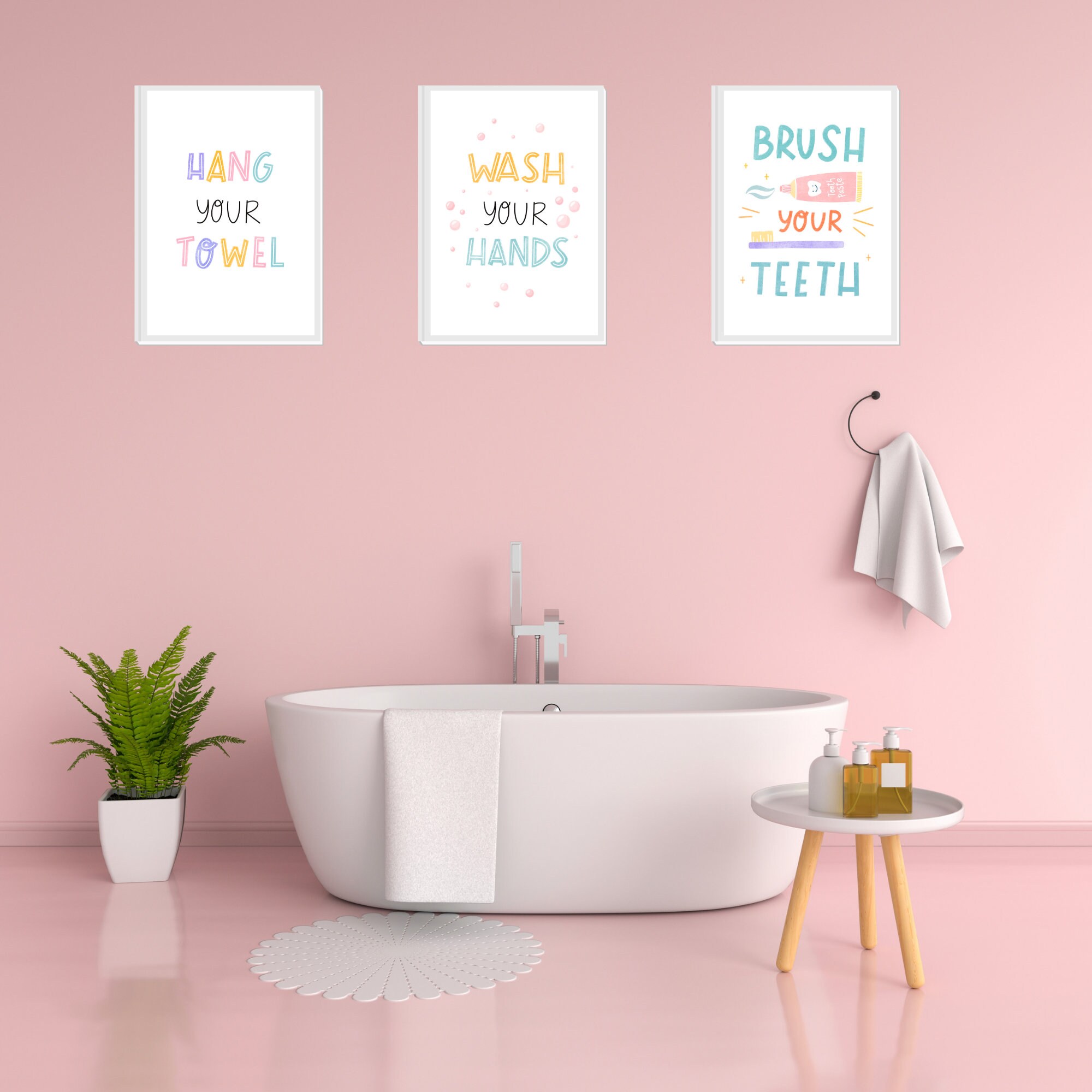 Kids Bathroom Decor, Bathroom Printable Kids, Kids Bathroom Wall Art ...