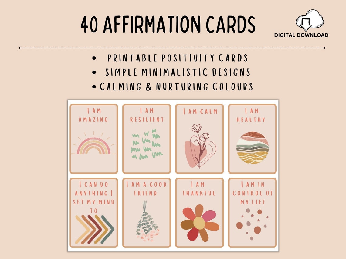 Daily Affirmation Cards, Printable Cards, Positive Affirmation Cards ...