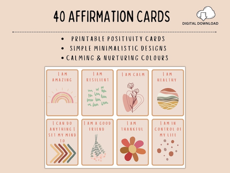 Daily Affirmation Cards, Printable Cards, Positive Affirmation Cards ...