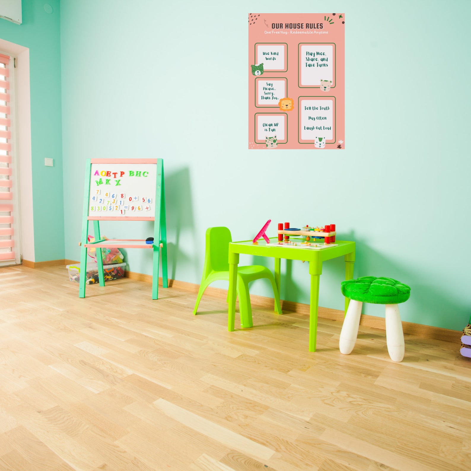 Kids Rules Poster, Family Rules, Playroom Rules, Behavior Print, Kids ...