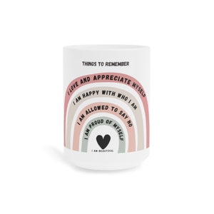 Things to Remember Self Care Mug, Mental Health Gifts, Therapy Gifts ...