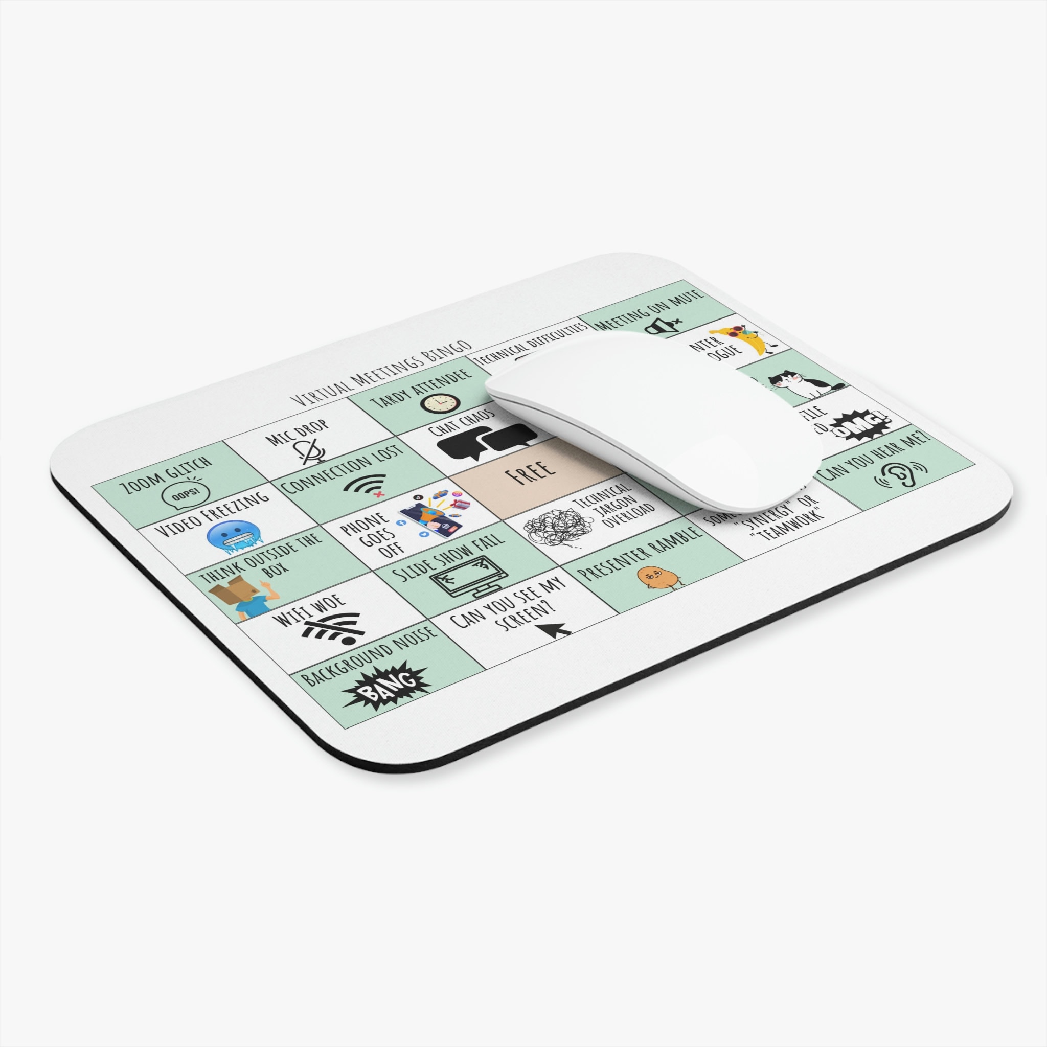 CONFERENCE CALL BINGO Mouse Pad, Funny Mousepad, Mouse Pad, Bingo ...