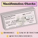 Editable Manifestation Checks, Vision Board Checks, Law of Attraction ...