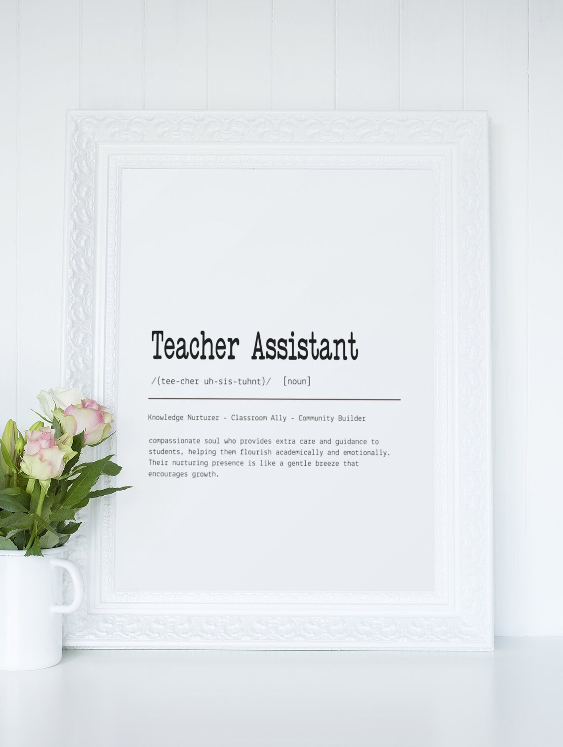 Editable School Teacher Assistant Poster L Printable, Teacher Assistant ...