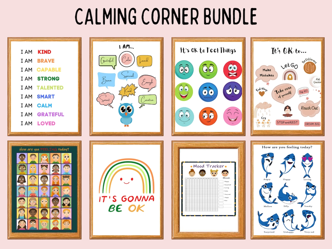 Calm Down Corner Kit, Calming Corner Wall Art, Calming Corner Chart ...