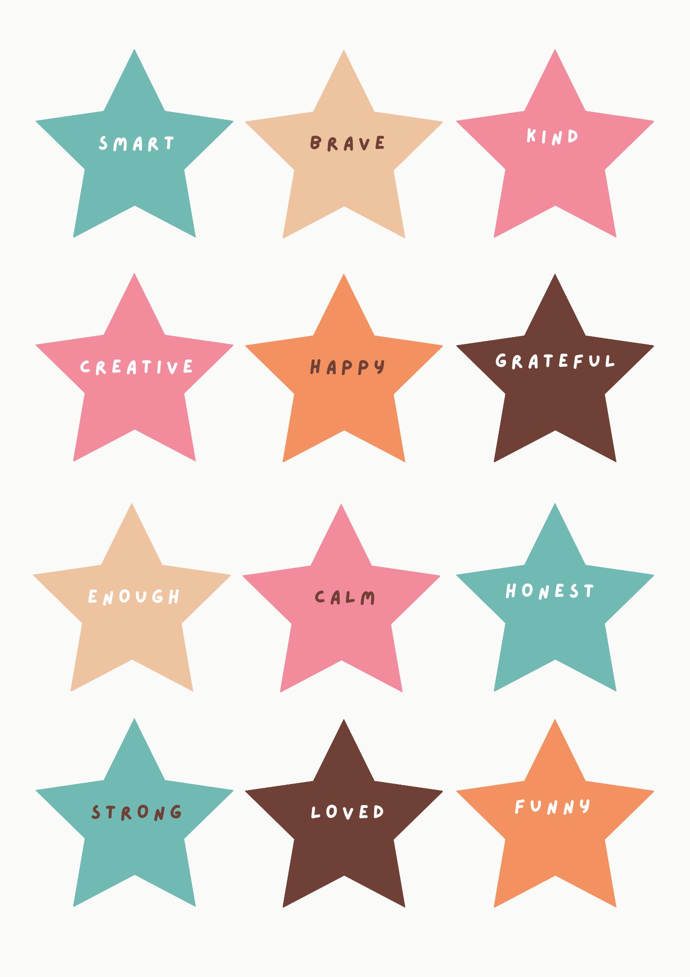Classroom Poster Printable, Star Affirmations Poster Printable, Kids ...
