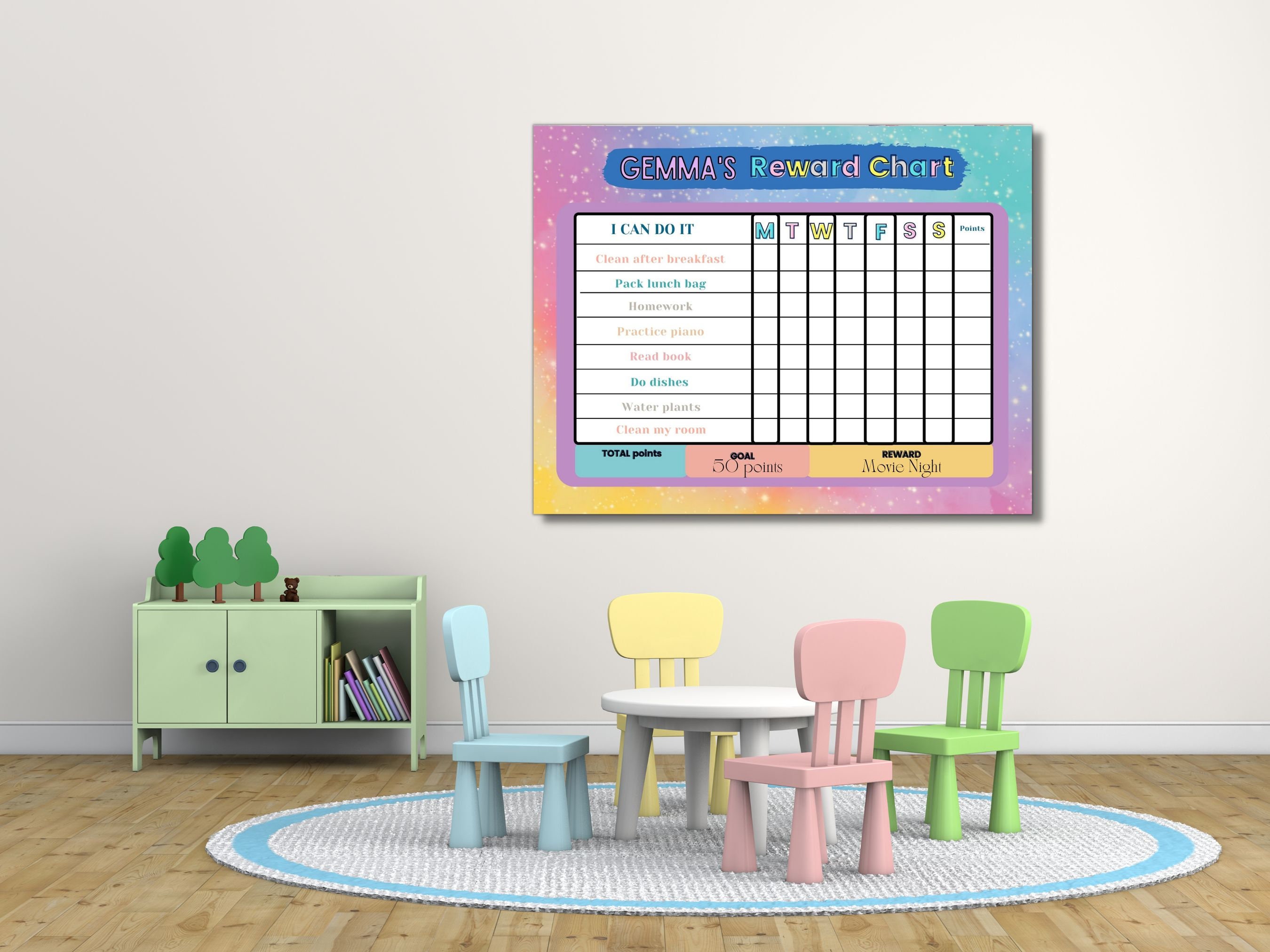 Reward Chart Printable Instant Download Reward Chart Explore - Etsy