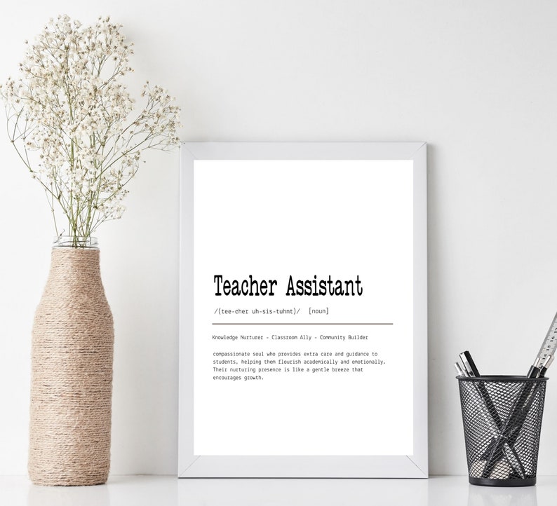 Editable School Teacher Assistant Poster L Printable Teacher - Etsy