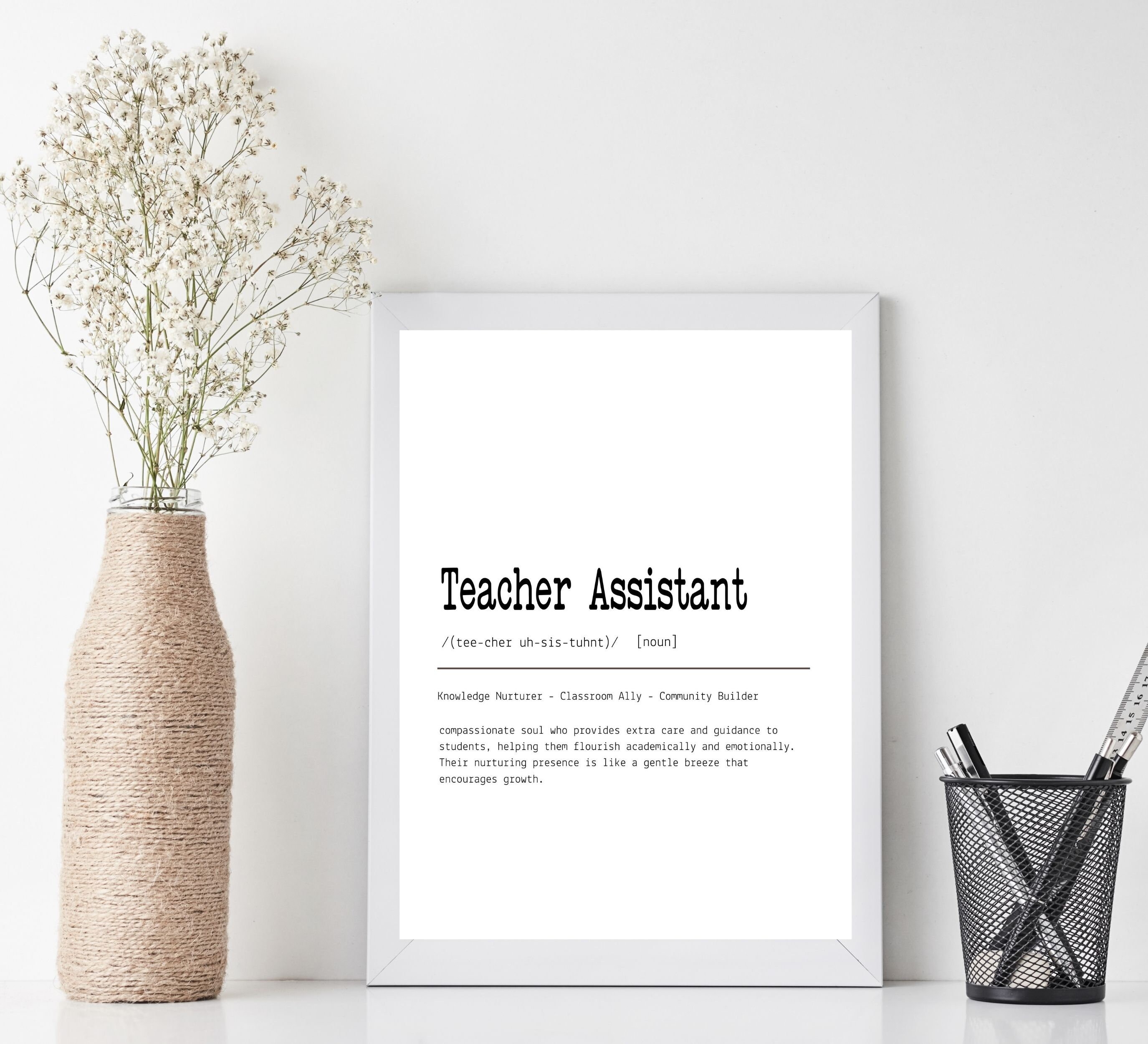 Editable School Teacher Assistant Poster L Printable Teacher - Etsy