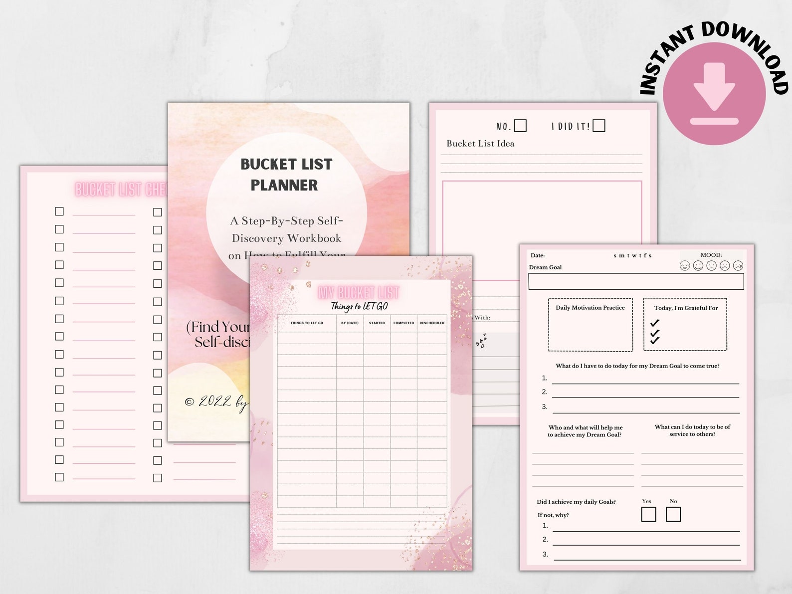 2023 Bucket List, Bucket List Planner, Self Discovery Prompts, Bucket ...