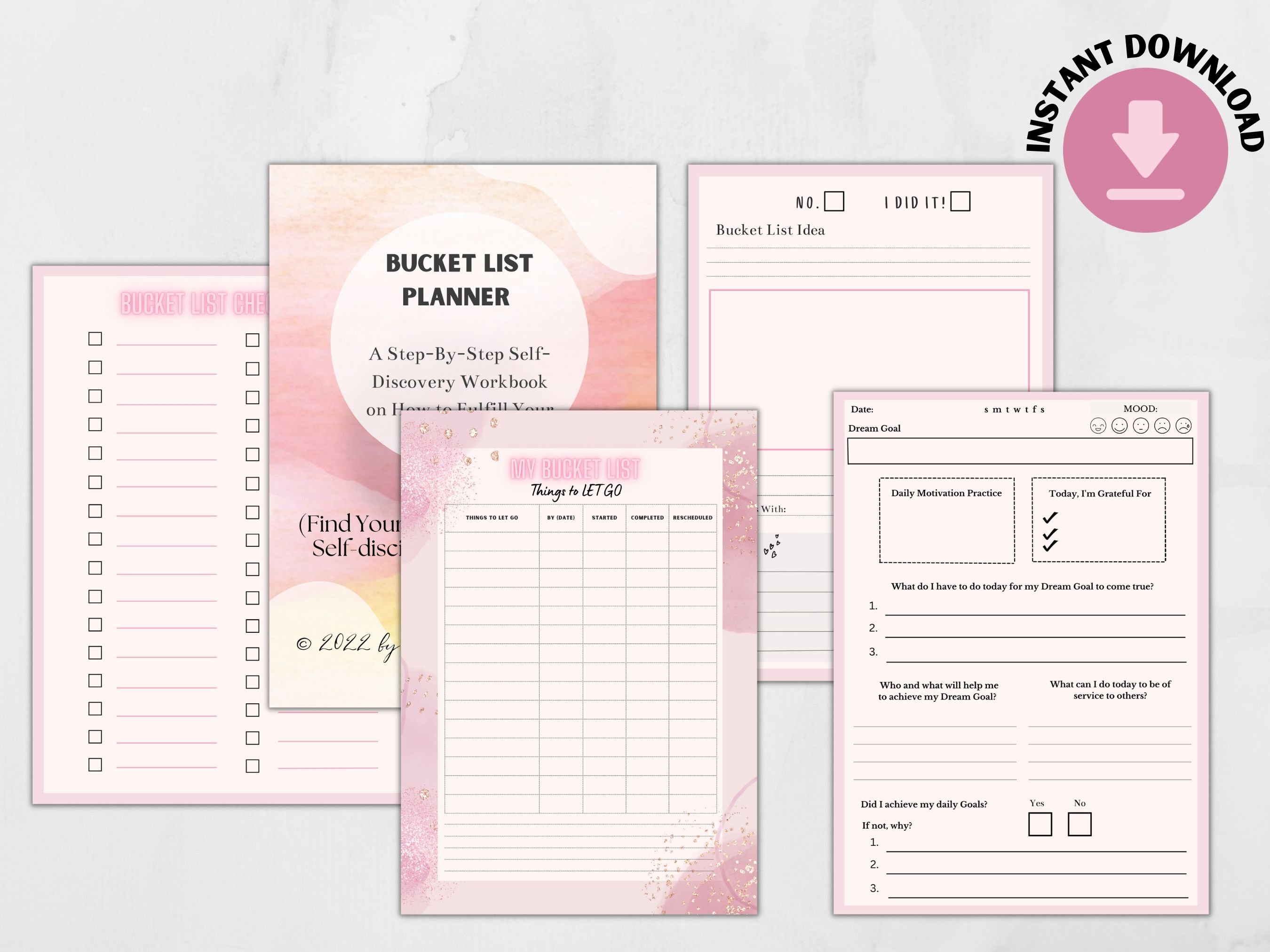 2023 Bucket List, Bucket List Planner, Self Discovery Prompts, Bucket ...