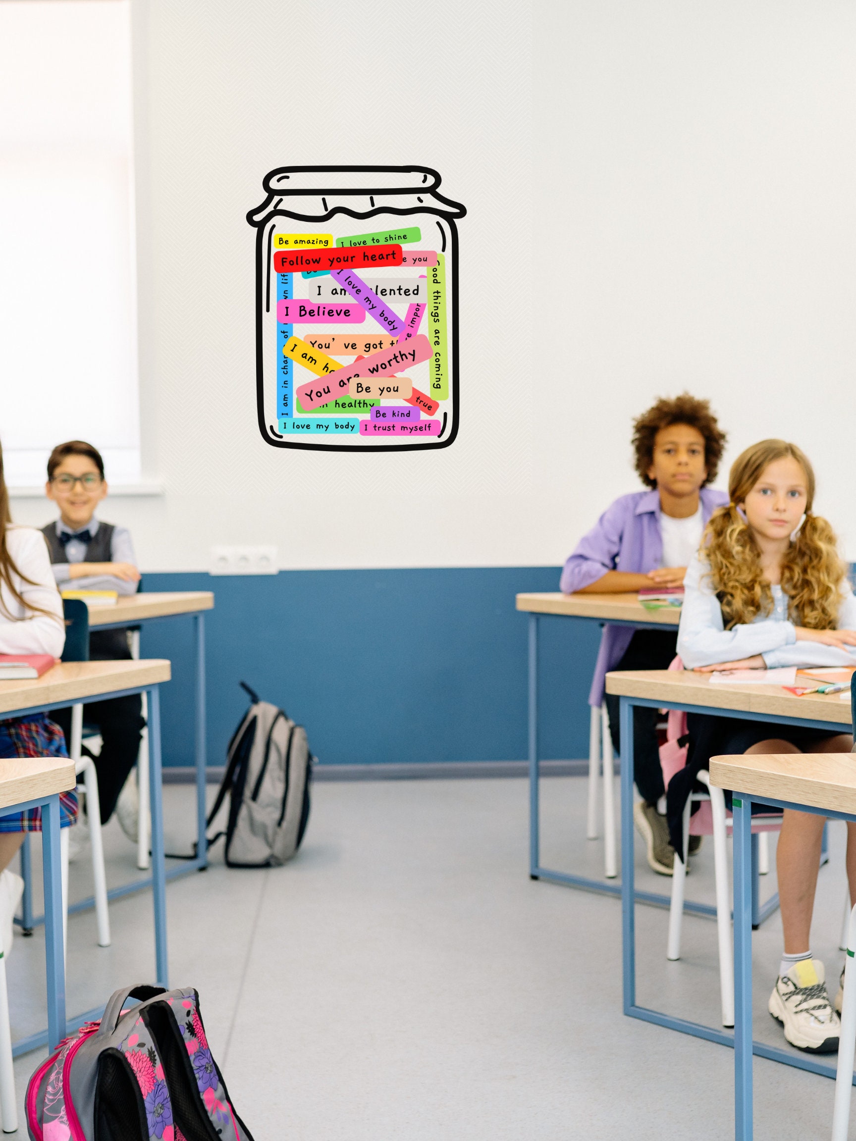 Stay Positive Jar With 82 Little Kind Notes / Affirmation Printable ...