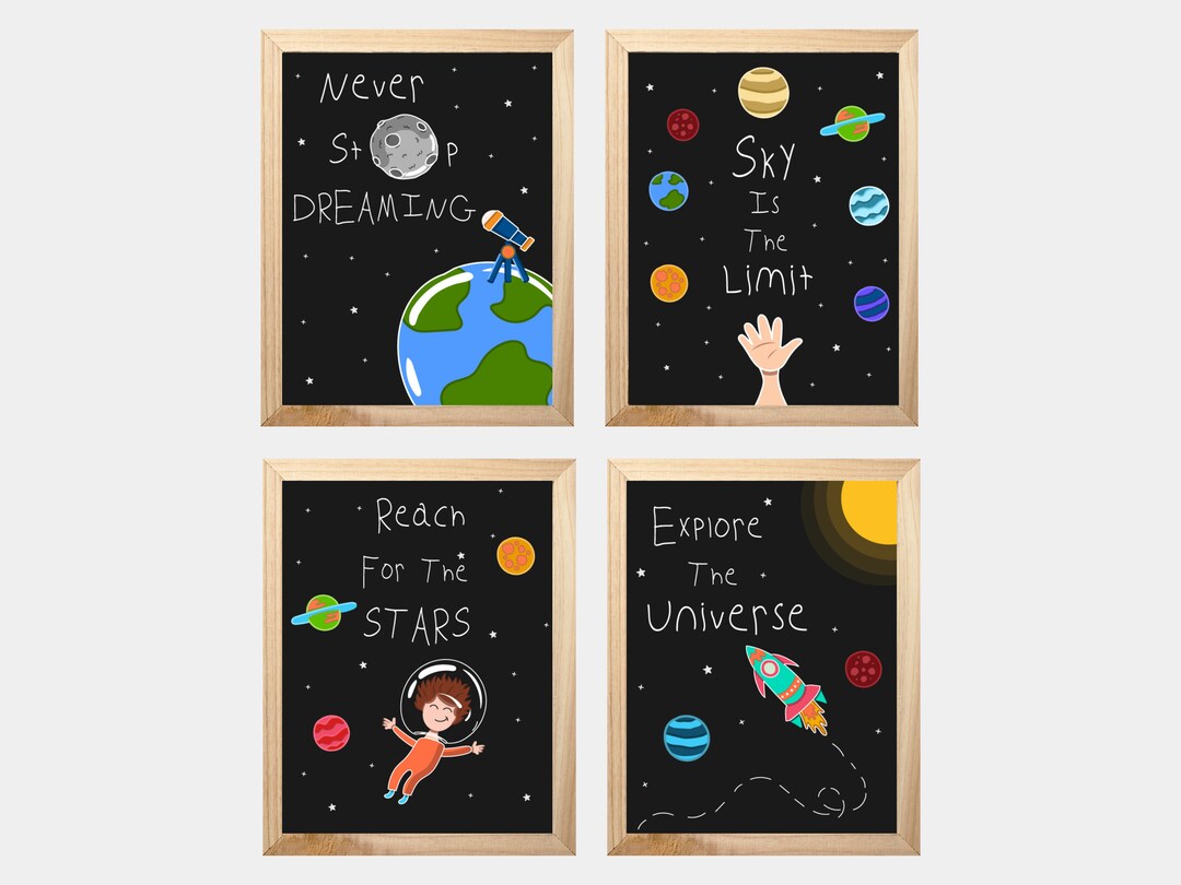 Space Wall Art, Space Poster, Space Nursery Decor, Space Art for Kids ...