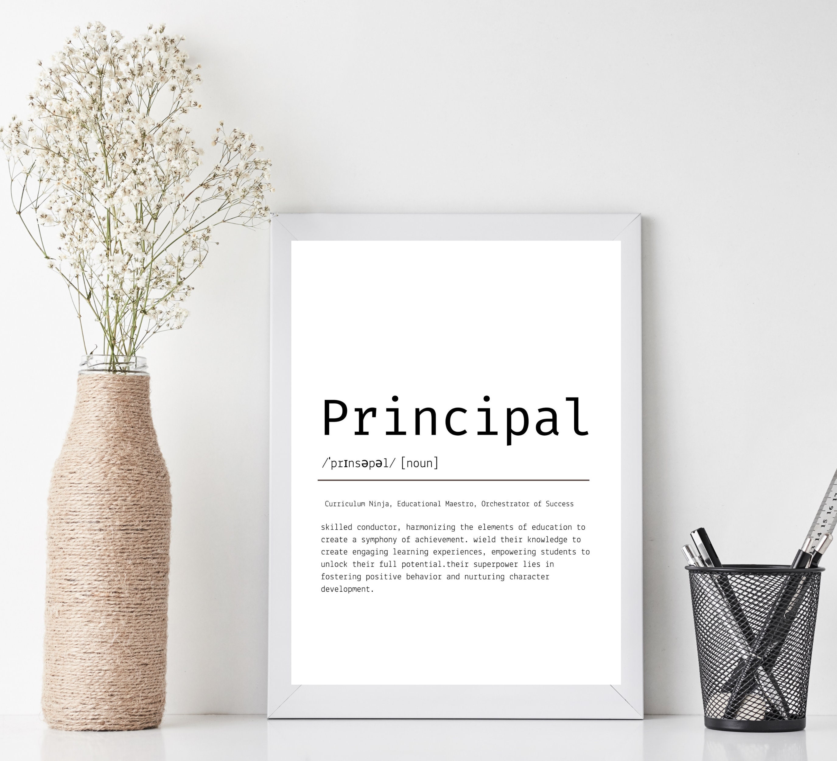 Principal Gift, Principal Printable Sign, Editable School Principal ...