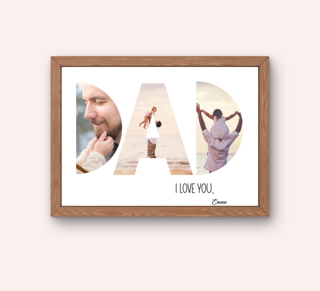 Editable DAD Photo Collage, Custom Photo Collage for Dad, Father's Day ...