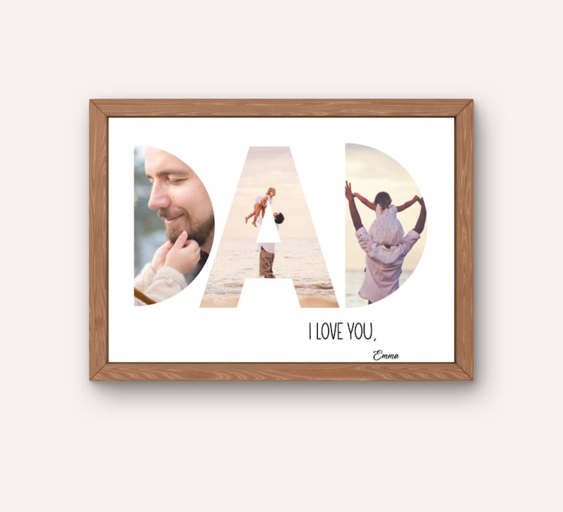 Editable DAD Photo Collage Custom Photo Collage for Dad - Etsy Canada