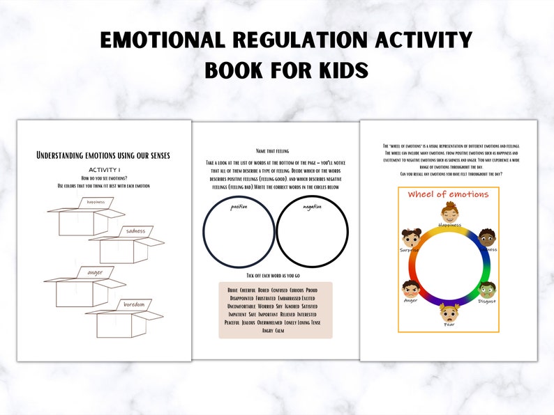 Emotional Regulation Activity Book for Kids: Emotional Intelligence EQ ...