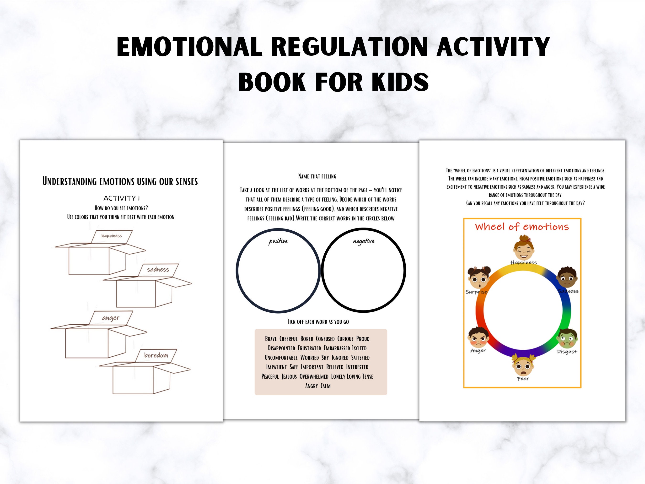 Emotional Regulation Activity Book for Kids: Emotional Intelligence EQ ...