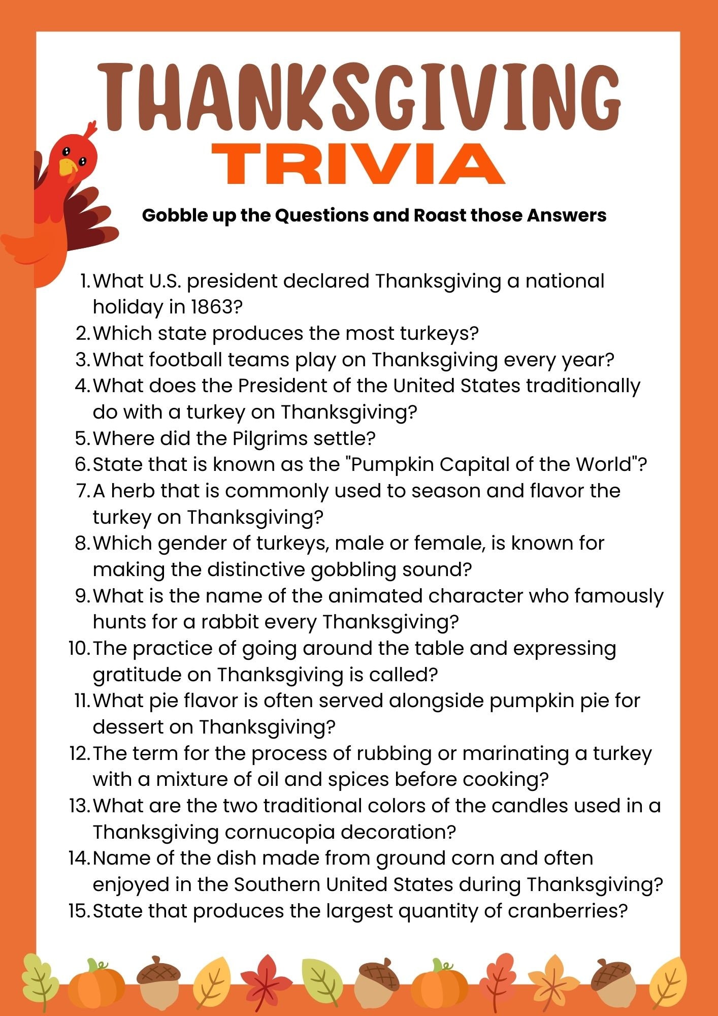 Thanksgiving Printable Games, Thanksgiving Games, Thanksgiving Game ...