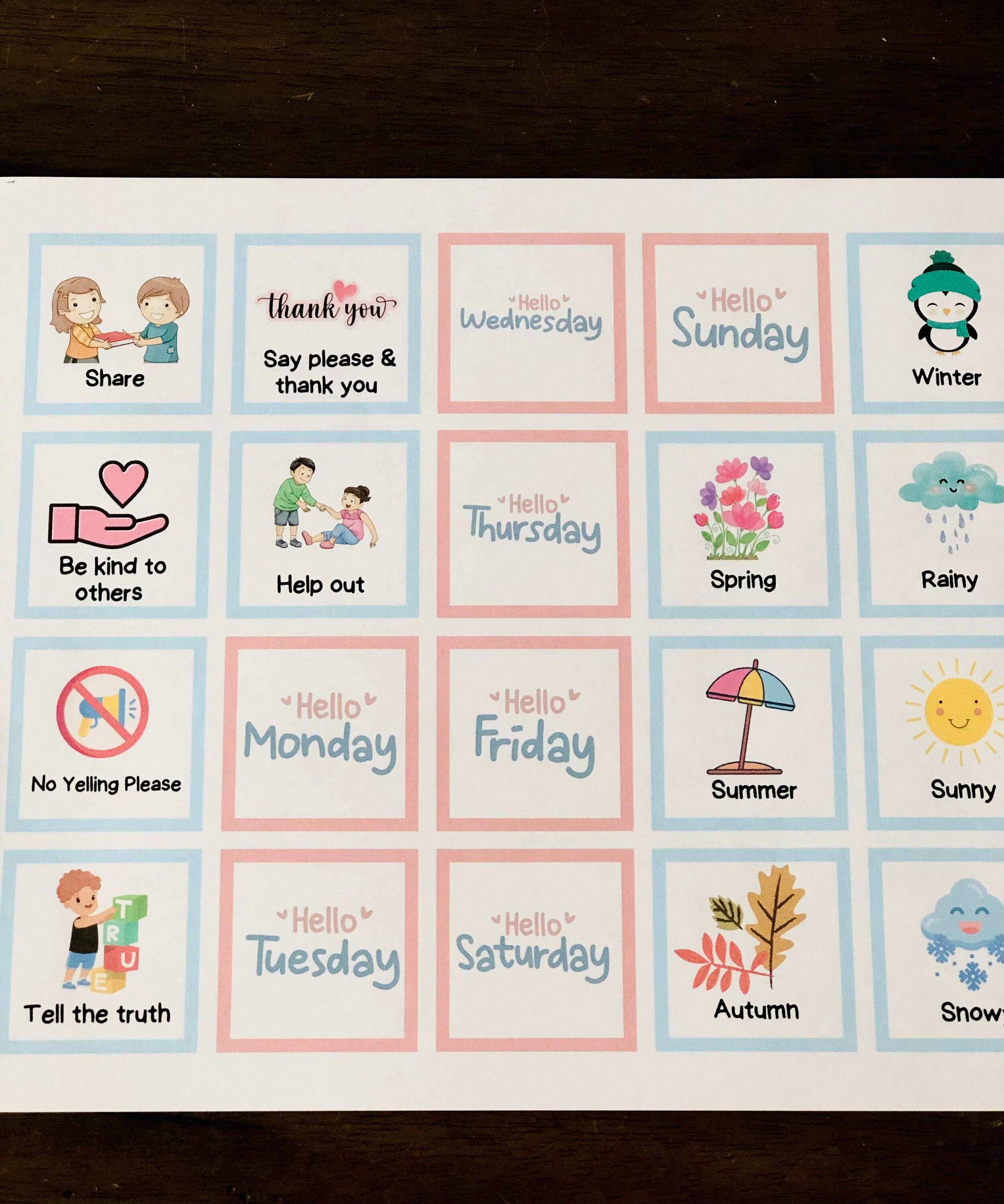 Editable Kids Daily Responsibilities Cards and Chart, Printable Routine ...