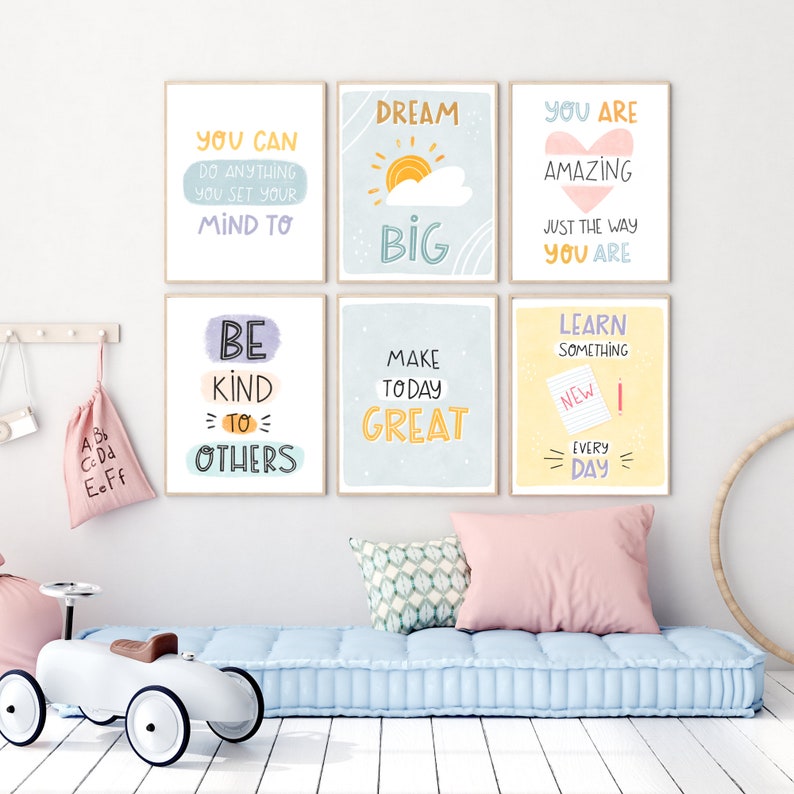 Inspirational Posters for Kids, Classroom Motivational Posters, 6 ...