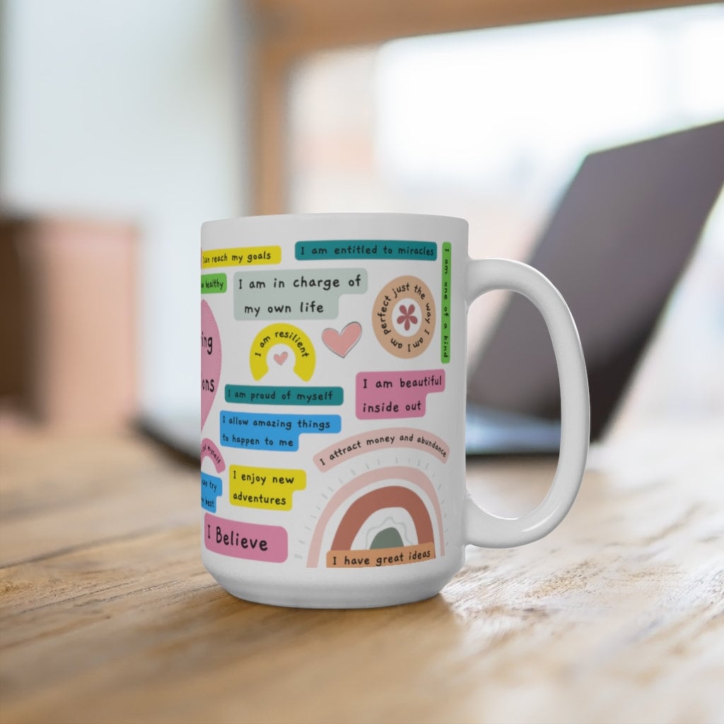 Daily Affirmations Mug Ceramic Mugs 11oz15oz20oz Positive - Etsy