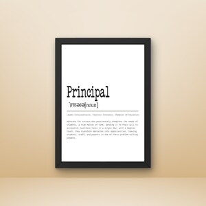 Principal Gift, Principal Printable Sign, Editable School Principal ...