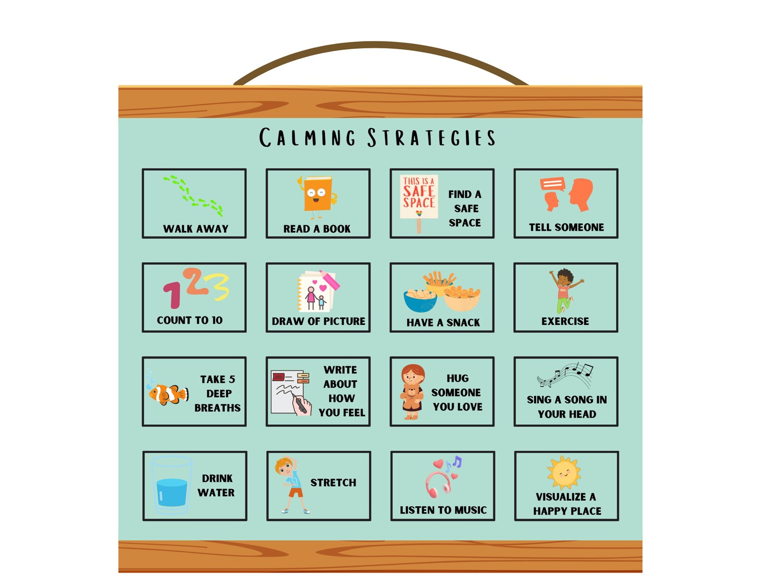 Calming Down Strategies Poster, Calm Down Chart, Coping Skills Poster ...