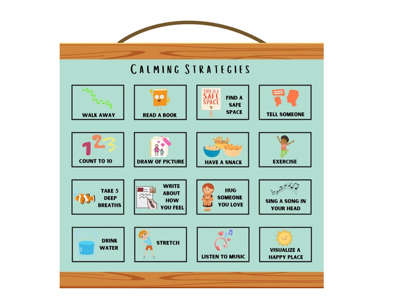 Calming Down Strategies Poster, Calm Down Chart, Coping Skills Poster ...