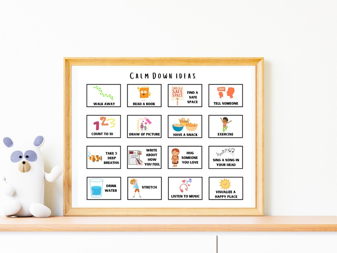 Calming Strategies For Kids Calm Down Chart Coping Skills Poster Calm ...