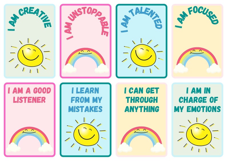 Toddler Affirmations Positivity Cards, 40 Positive Affirmation Cards ...