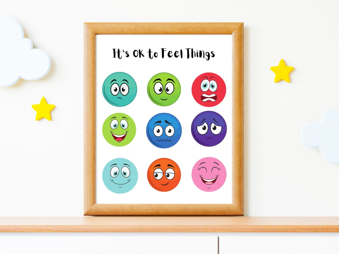 Kids Emotions Emoji Emoji Poster Feelings Chart Emotions - Etsy