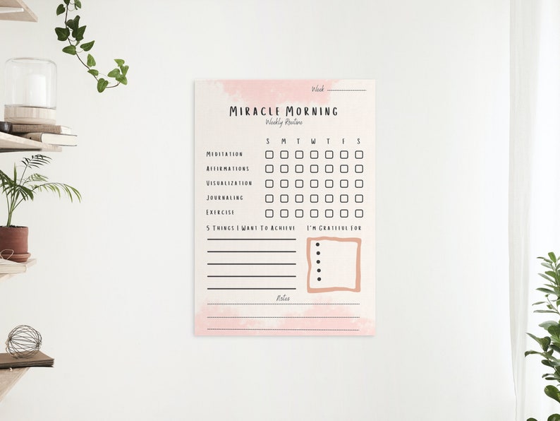 Miracle Mornings Routine, Miracle Mornings Planner, Morning Routine ...