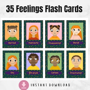 Feelings Flash Cards, Emotions Cards, Feelings Cards, Self Regulation ...