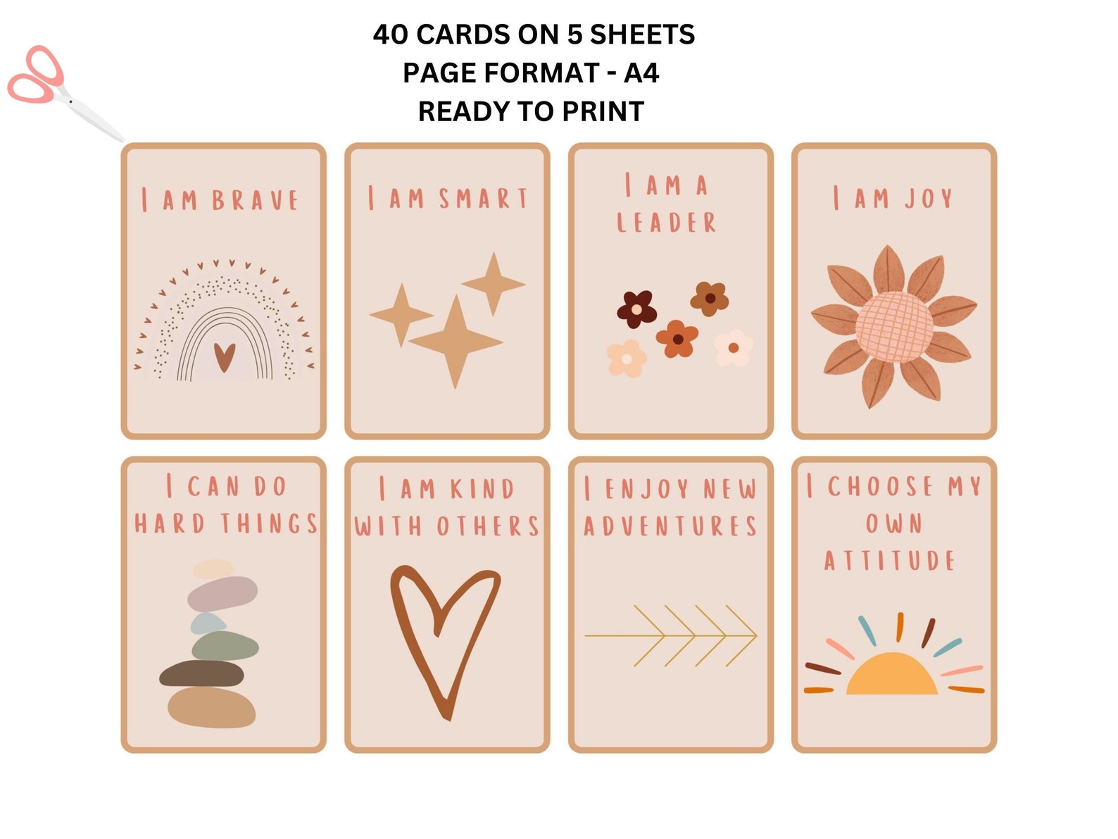 Daily Affirmation Cards, Printable Cards, Positive Affirmation Cards ...