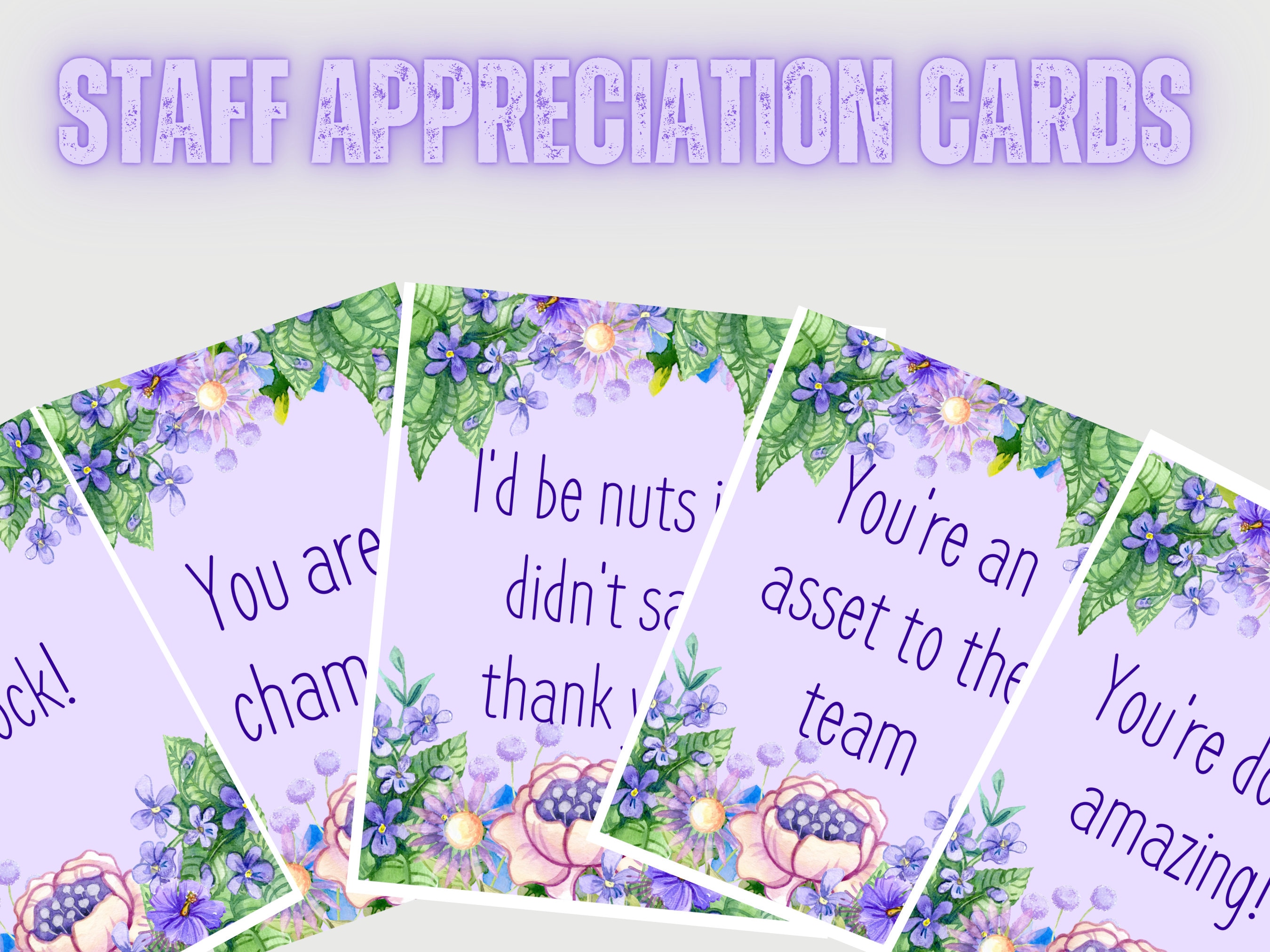 Staff Appreciation Cards, Staff Employee Appreciation Cards, Employee ...