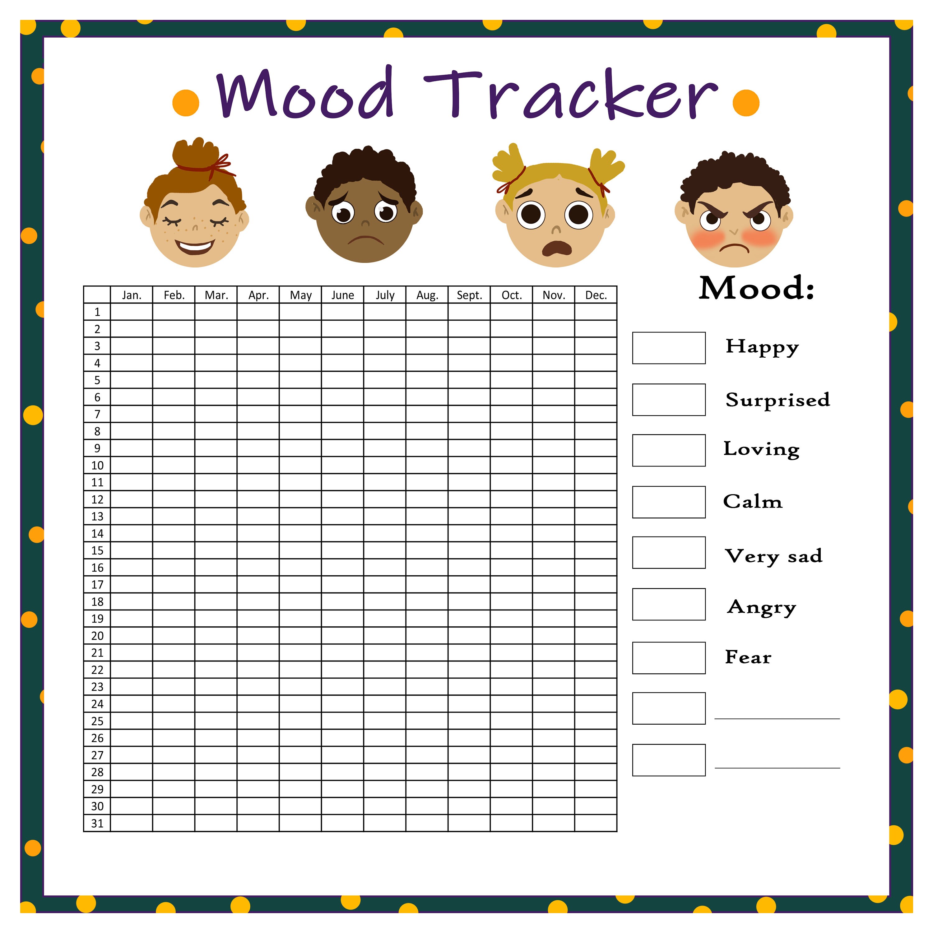 Emotions Chart for Kids Poster Digital Feelings Chart EQ - Etsy Canada