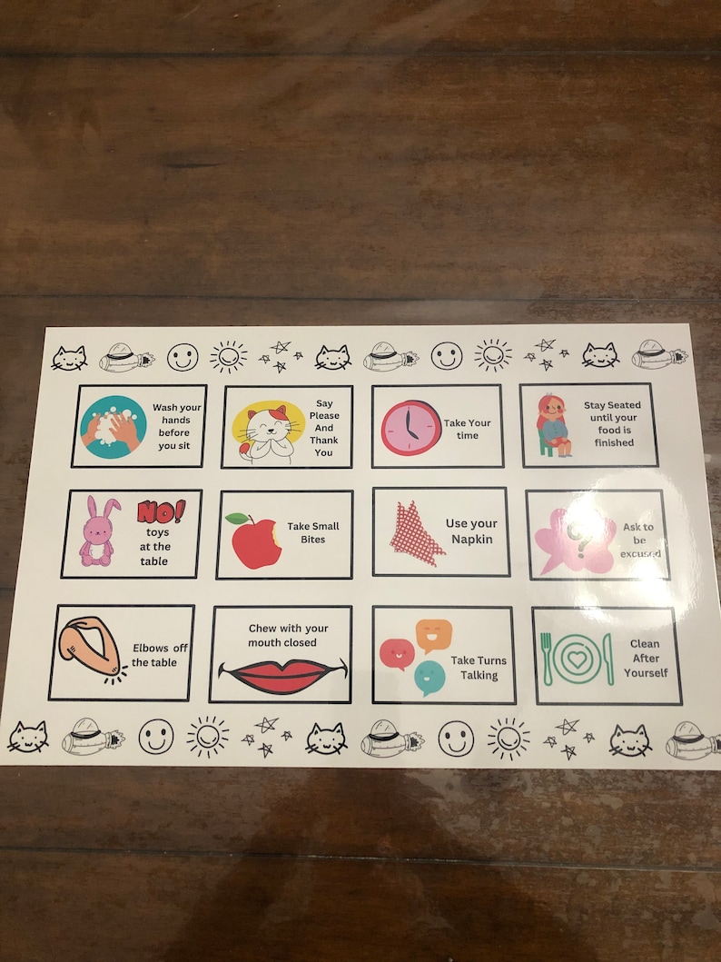 Table Manners, Editable Table Manners, Table Manners Etiquette, Habit ...