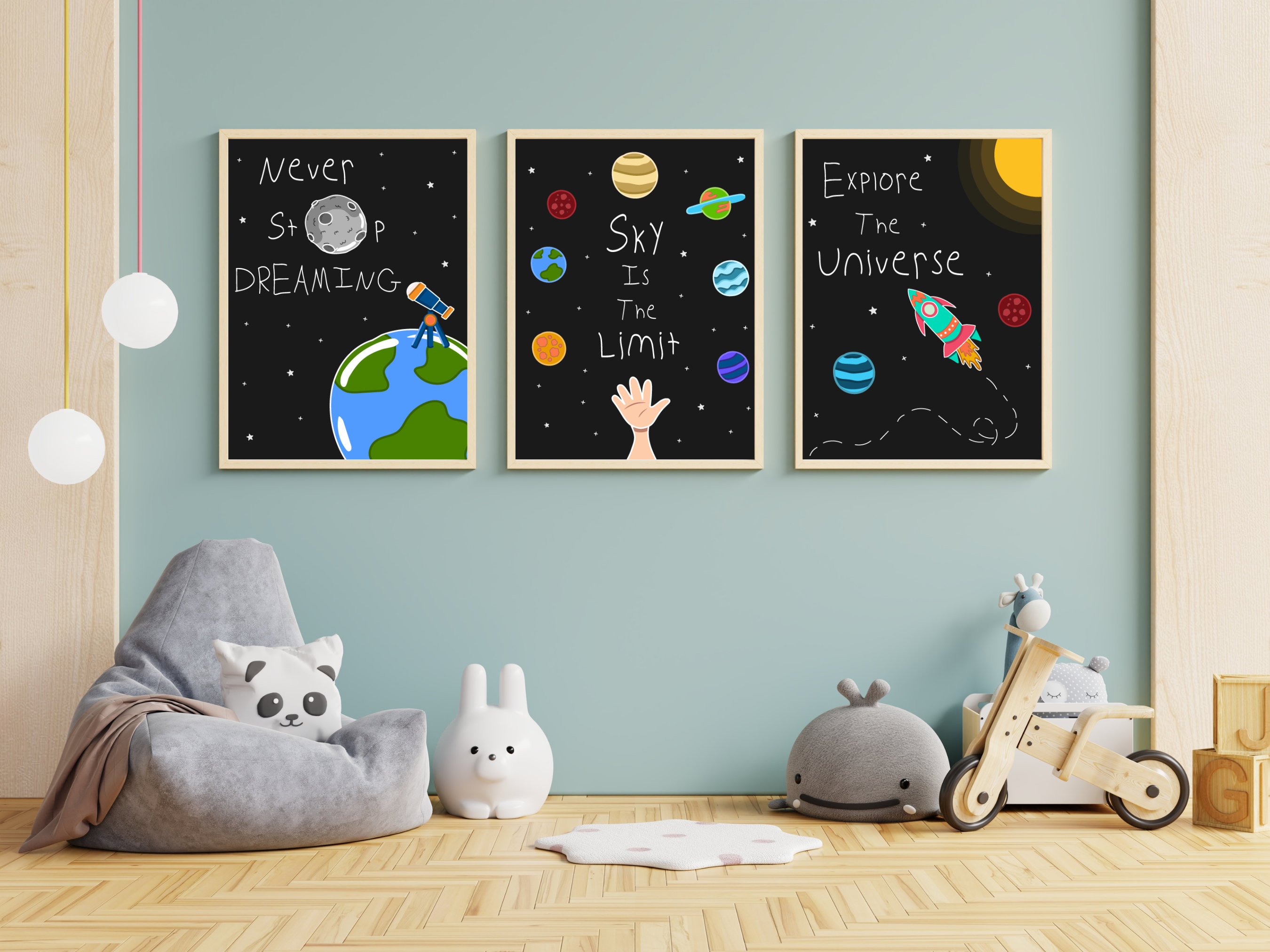 Space Wall Art, Space Poster, Space Nursery Decor, Space Art for Kids ...
