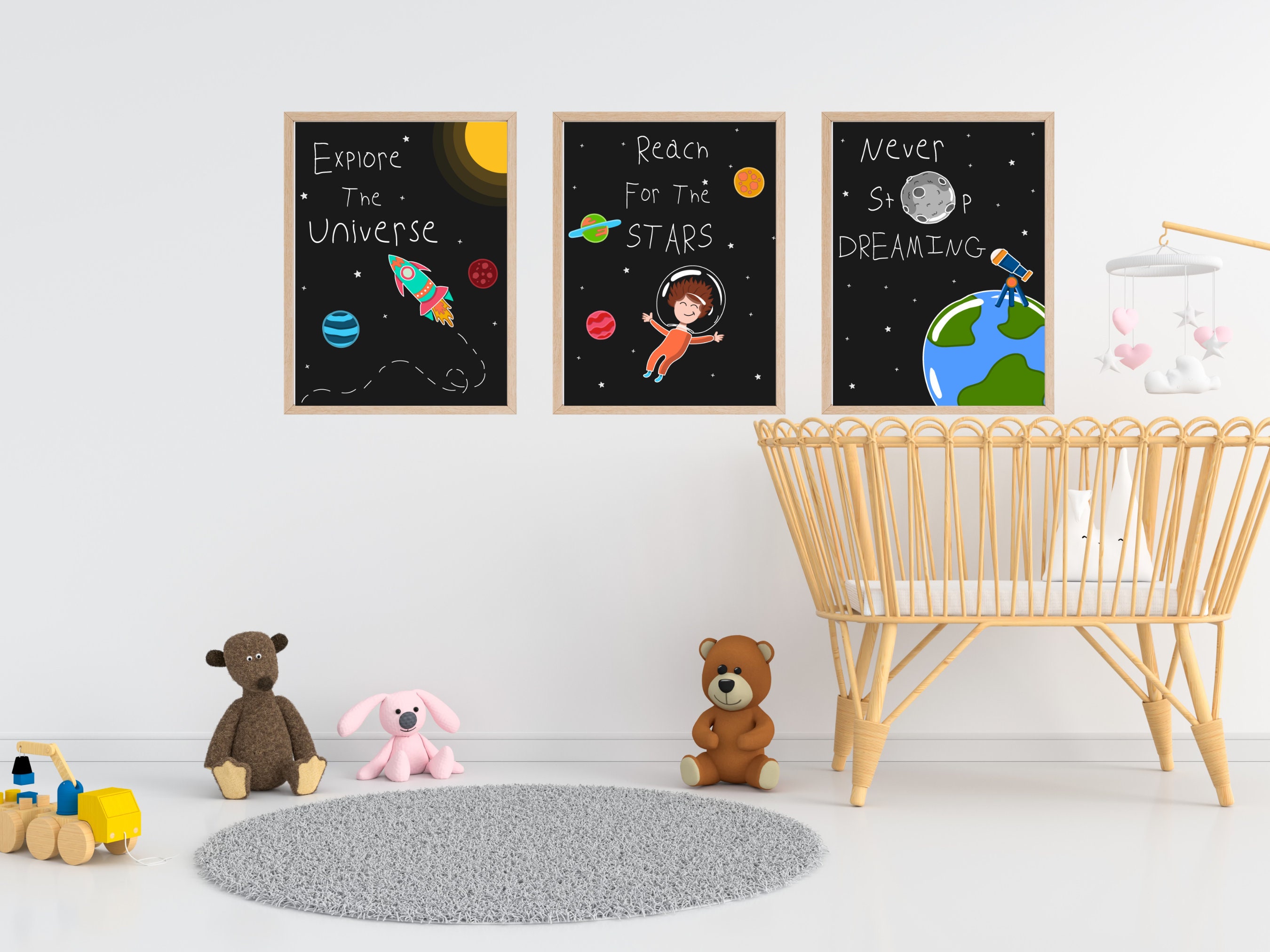 Space Wall Art, Space Poster, Space Nursery Decor, Space Art for Kids ...