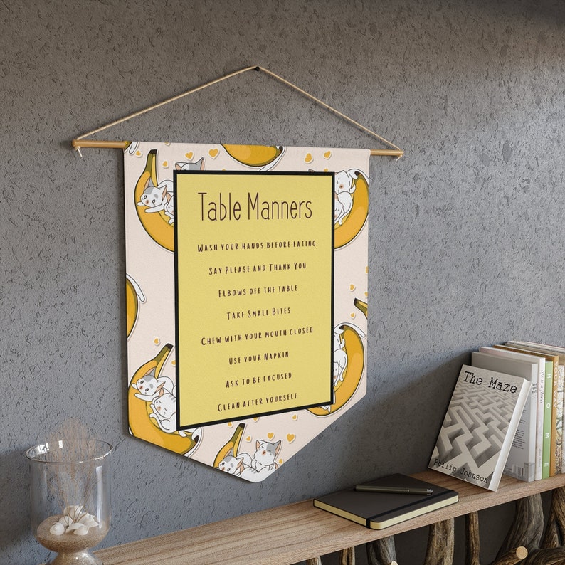 Rules Pennant, Table Manners Decoration, Kids Table Manners Etiquette ...