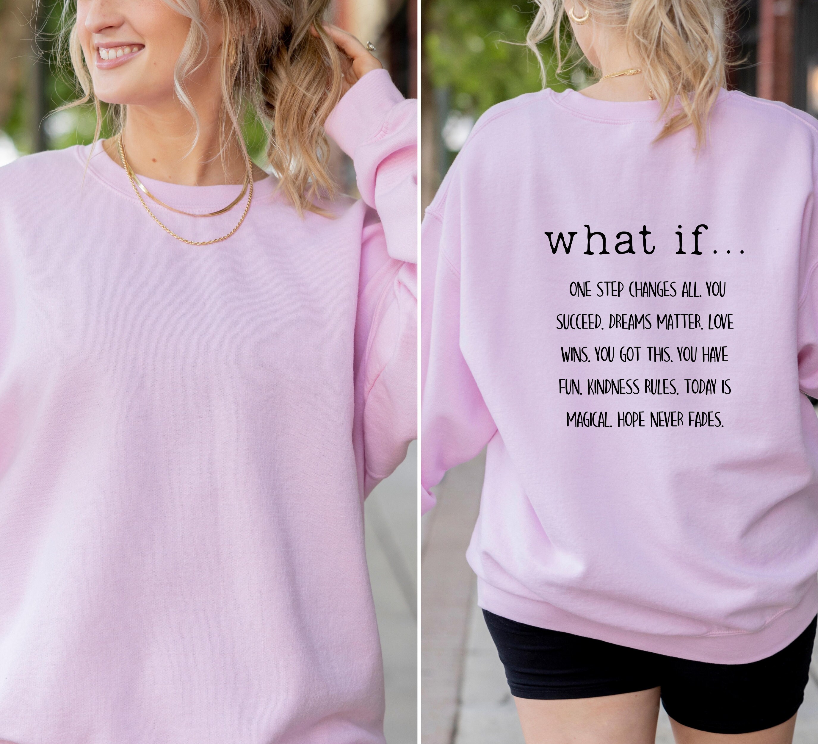 What If Sweatshirt - Self-love Apparel - Positive Quotes Sweatshirt ...
