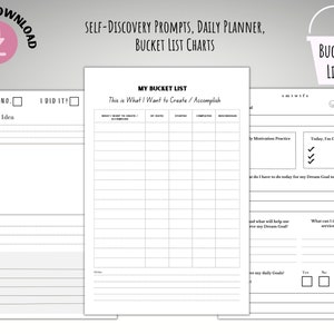2023 Bucket List, Bucket List Planner, Self Discovery Prompts, Bucket ...