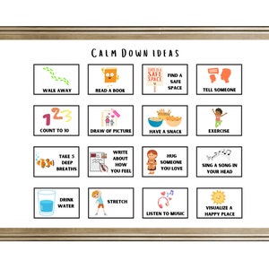 Calming Down Strategies Poster, Calm Down Chart, Coping Skills Poster ...