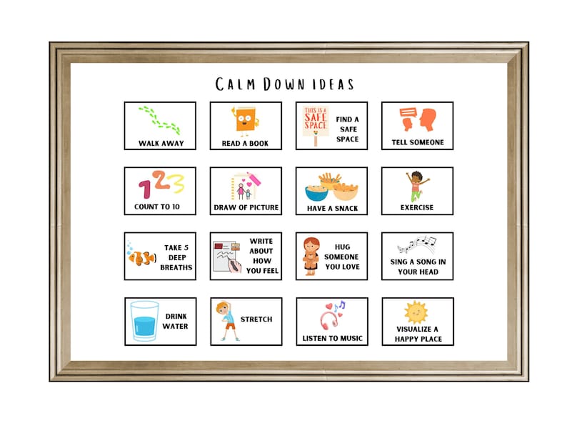 Calming Down Strategies Poster, Calm Down Chart, Coping Skills Poster ...