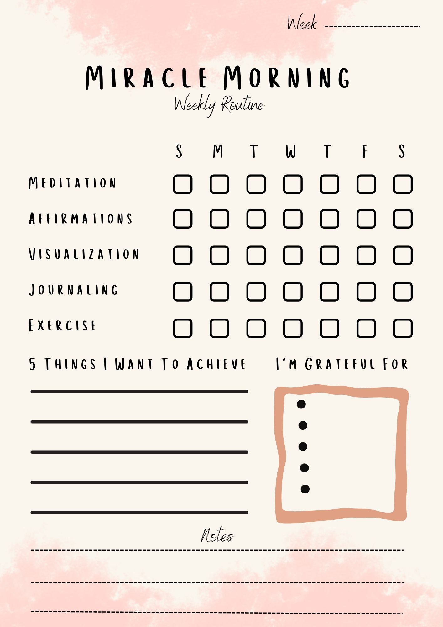 Miracle Mornings Routine, Miracle Mornings Planner, Morning Routine ...